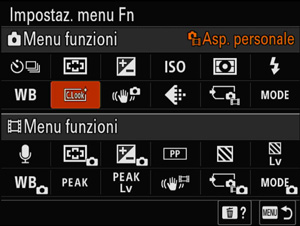 Impostazione del menu Funzioni e del tasto personalizzato | Guida alla ...
